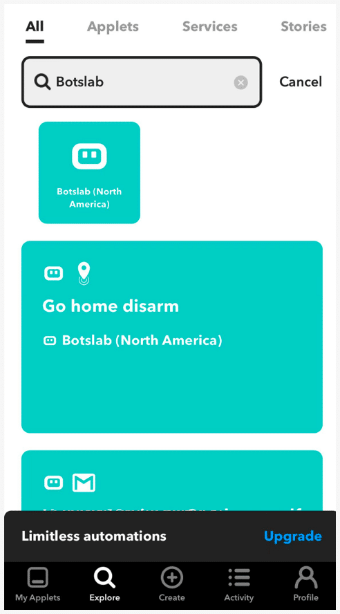 Botslab Device Use with the IFTTT - Botslab