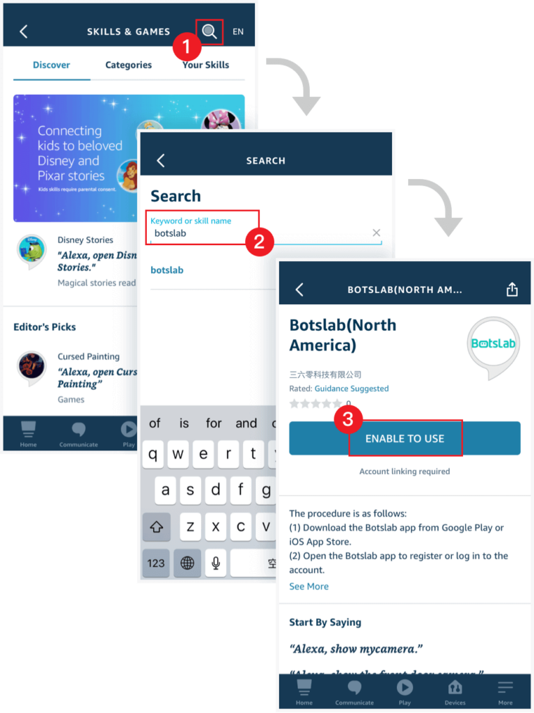 Use with the Alexa Botslab Skill - Botslab
